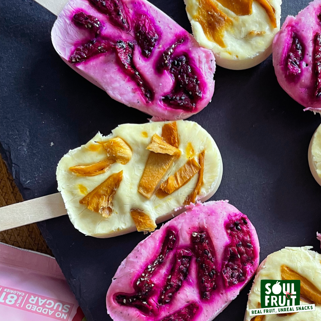 Tropical Popsicles (Mango & Dragon Fruit) | Healthy Snack Recipes ...